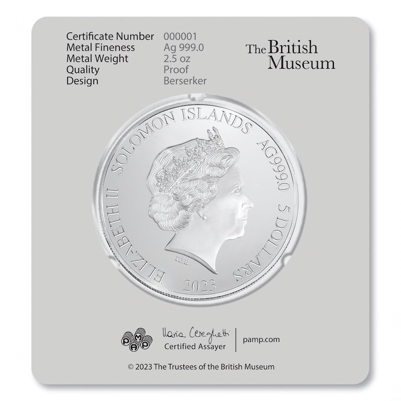 British Museum Lewis Chessmen - The Berserker - 2.5 oz Silver Coin 202 ...