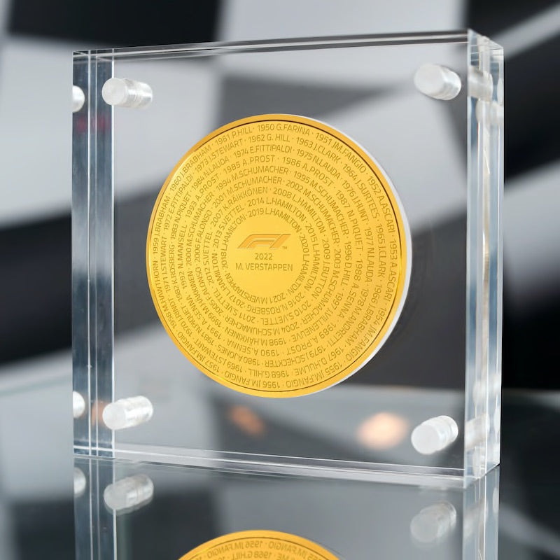 All the Formula 1® Champions 1950-2022, 1kg Gold Proof 2023 | Rosland Gold