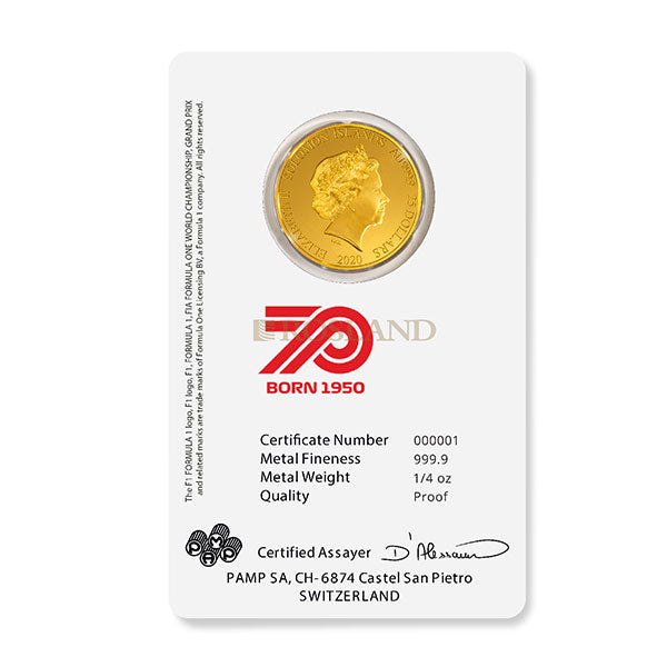 Formula 1® British Grand Prix 70th Anniversary 1/4oz Gold Rosland Excl ...