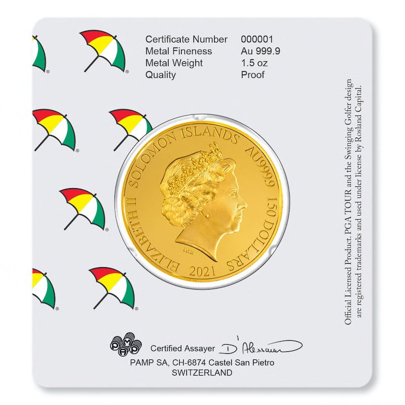 Arnold Palmer 2021 1.5oz Gold Coin | Rosland Gold