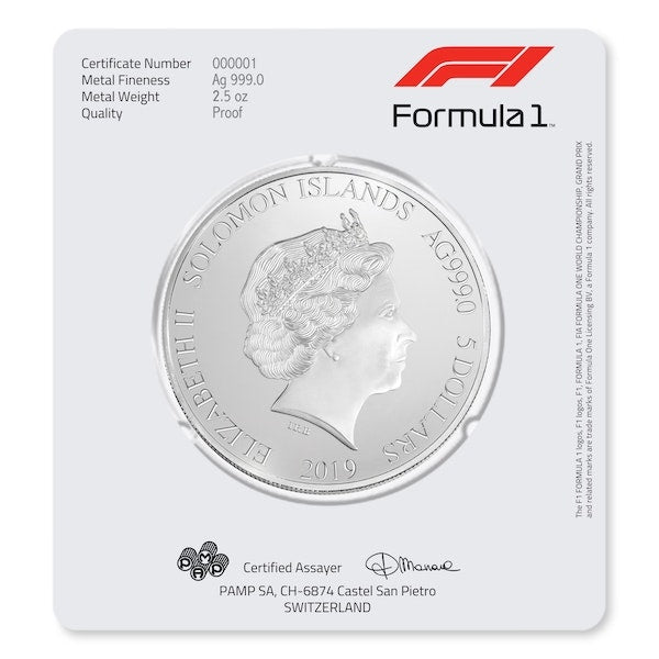Formula 1® 2.5 oz Silver Coin | Rosland Gold